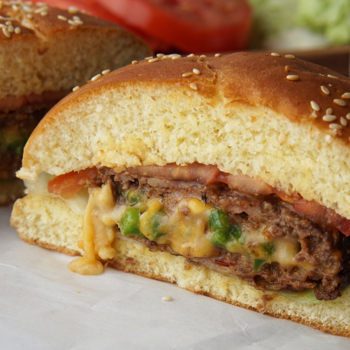 Grilled Stuffed Chorizo Burgers - Legends of the Grill