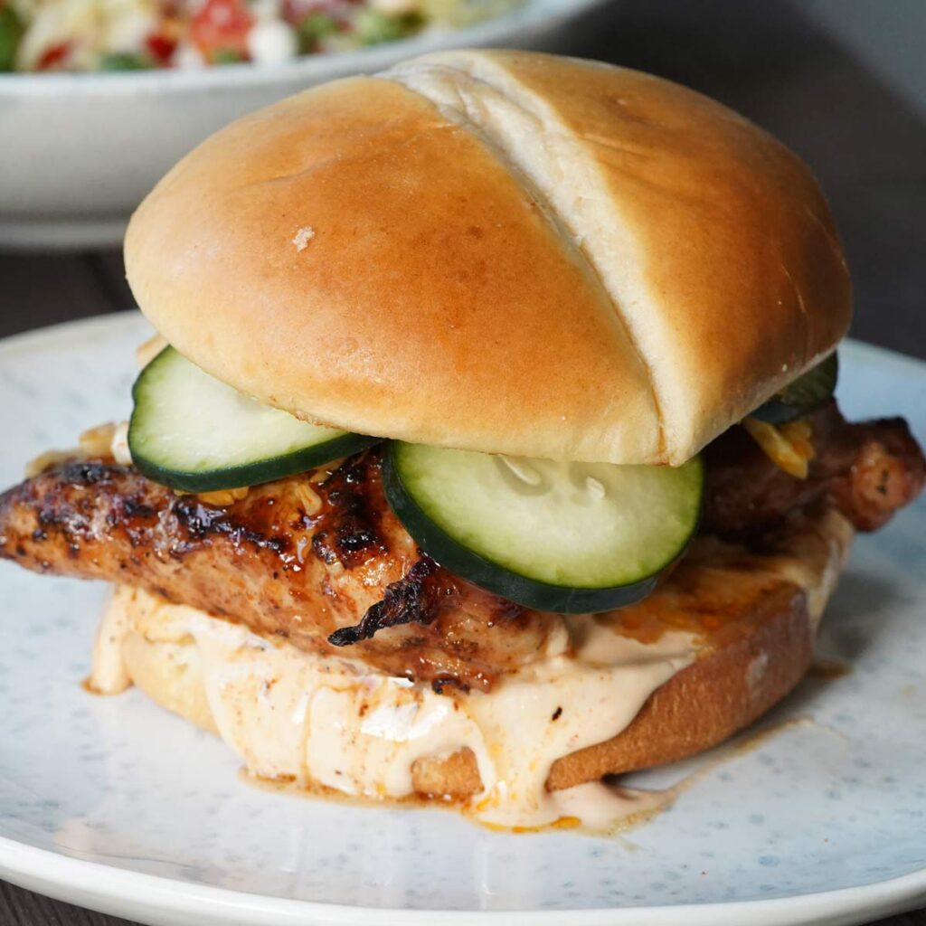 Korean BBQ Grilled Chicken Sandwich - Legends of the Grill